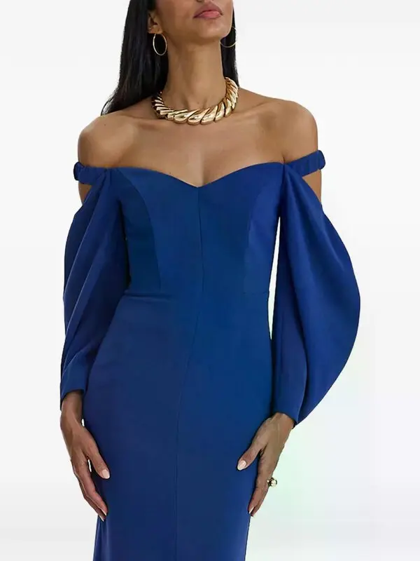 MOOS STUDIO Muse Off-shoulder Gown - Blue