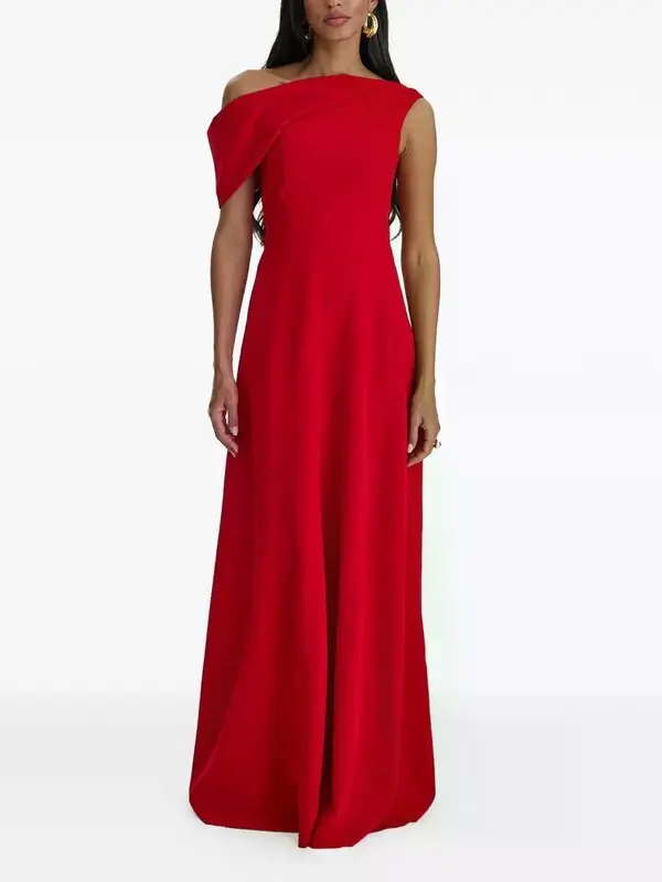 MOOS STUDIO Off-shoulder Draped Gown