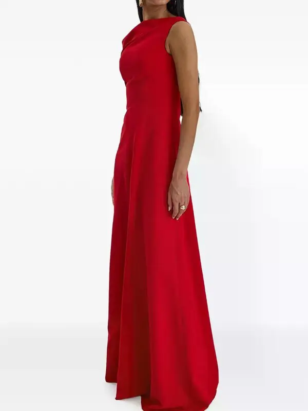 MOOS STUDIO Off-shoulder Draped Gown