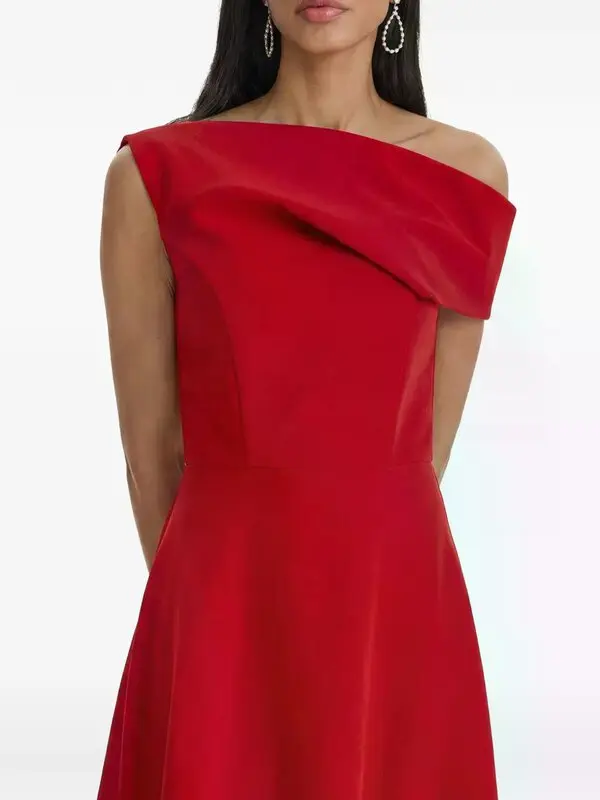 MOOS STUDIO Off-shoulder A-line Midi Dress