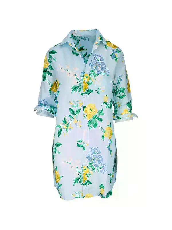 Frank & Eileen Mary Floral Print Shirt Mini Dress