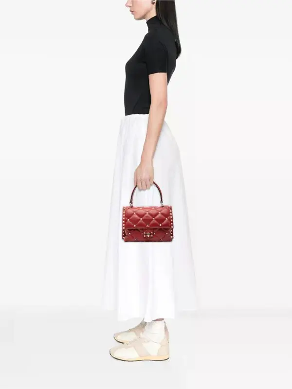 Valentino Garavani Medium Lambskin Candystud Top Handle Satchel