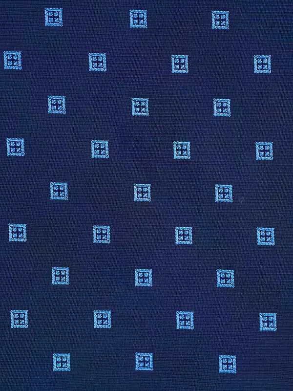 Kiton Geometric Pattern Silk Tie