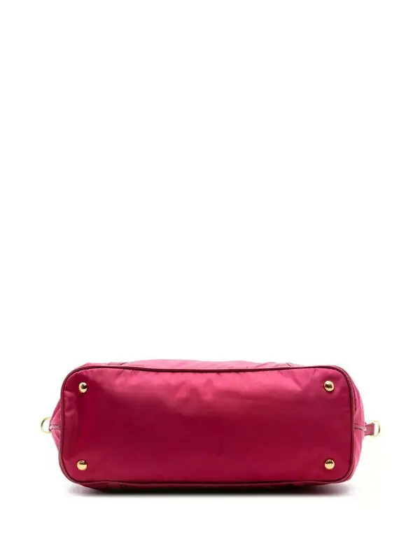 Prada Saffiano Trimmed Tessuto Satchel