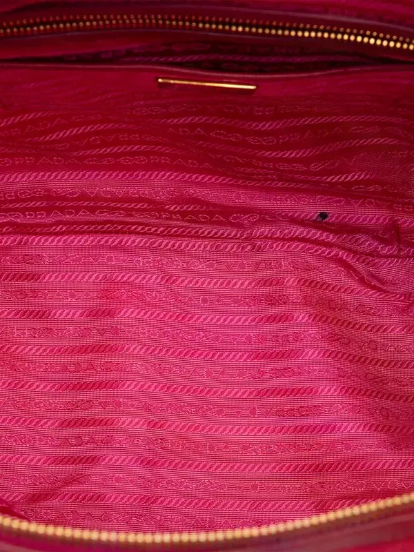Prada Saffiano Trimmed Tessuto Satchel