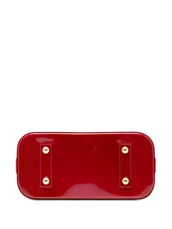 LOUIS VUITTON Monogram Vernis Alma Bb Satchel - Red