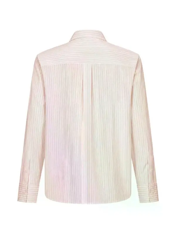Calvin Klein Striped Logo Plaque Shirt