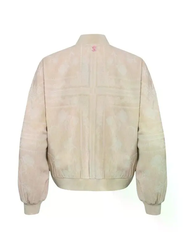 TWINSET Beige Floral Print Bomber Jacket