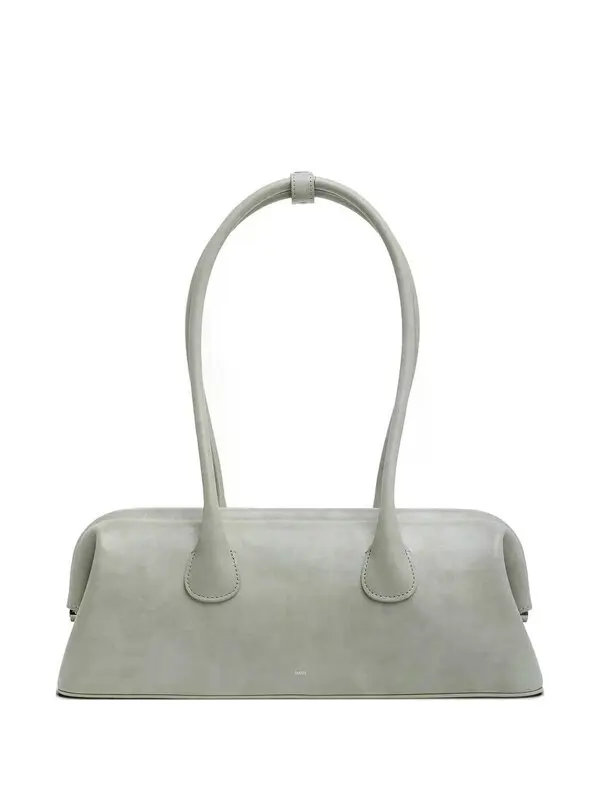 OSOI Boat Wide Leather Shoulder Bag - Grey