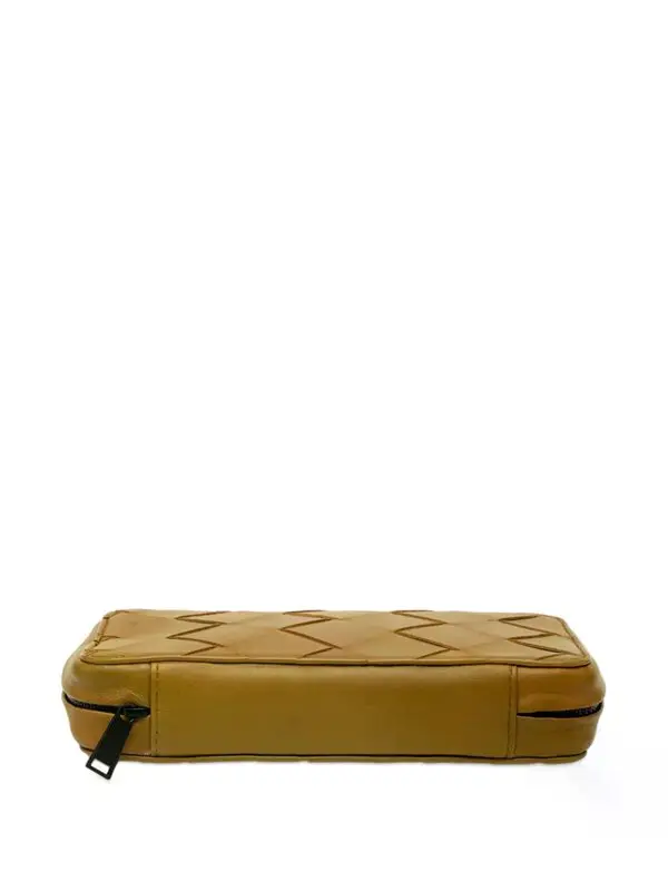 Bottega Veneta Nappa Maxi Intrecciato Zippered Pouch - Brown