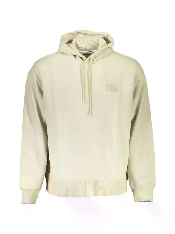 Calvin Klein Logo Patch Hoodie - Neutrals