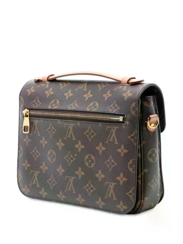 LOUIS VUITTON Monogram Pochette Metis Satchel - Brown