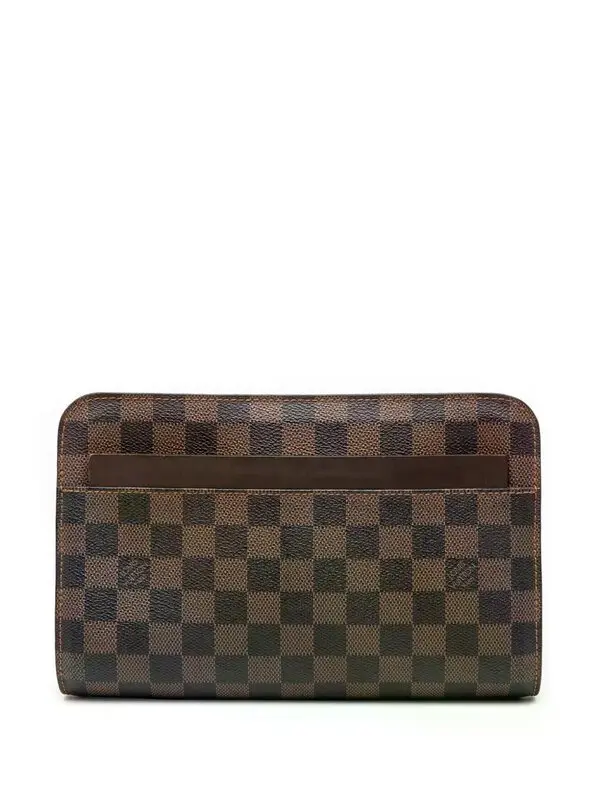 LOUIS VUITTON Damier Ebene Saint Louis Pochette Clutch Bag