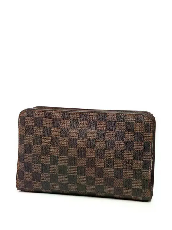 LOUIS VUITTON Damier Ebene Saint Louis Pochette Clutch Bag