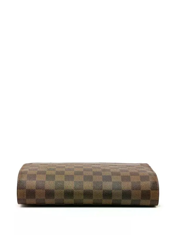 LOUIS VUITTON Damier Ebene Saint Louis Pochette Clutch Bag - Brown