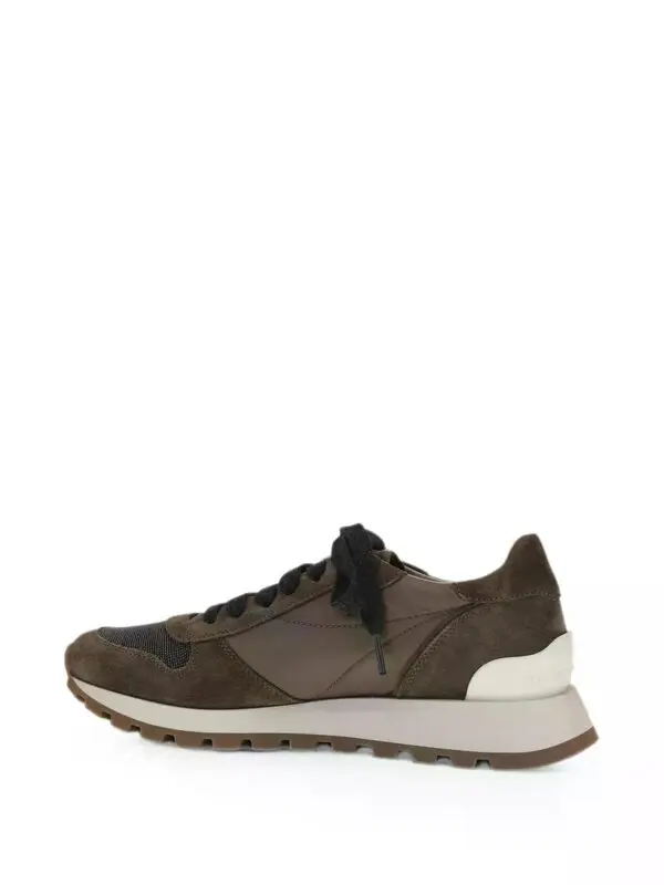 Brunello Cucinelli Monile Suede Panelled Sneakers