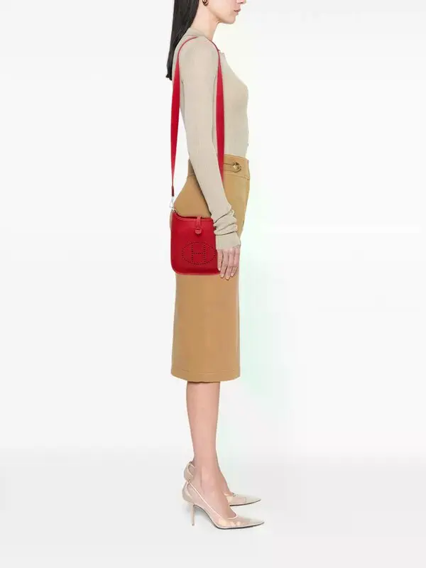 Hermès 2023 Clemence Evelyne I Tpm Crossbody Bag - Red