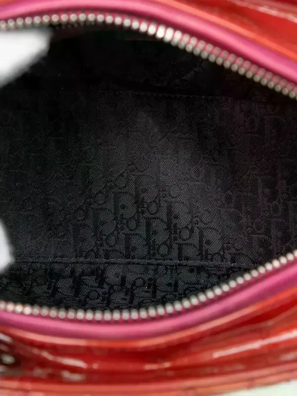 Dior Patent Cannage Lady Satchel - Red