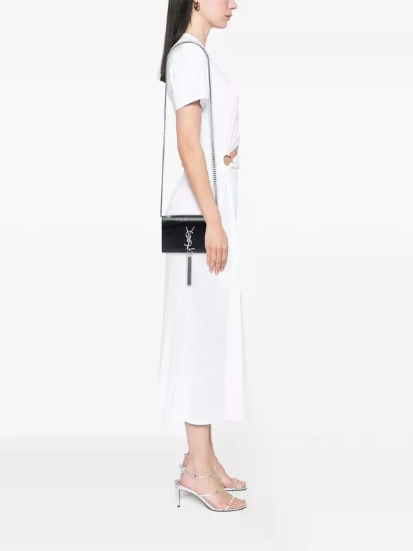 Saint Laurent Small Embossed Kate Tassel Crossbody Bag