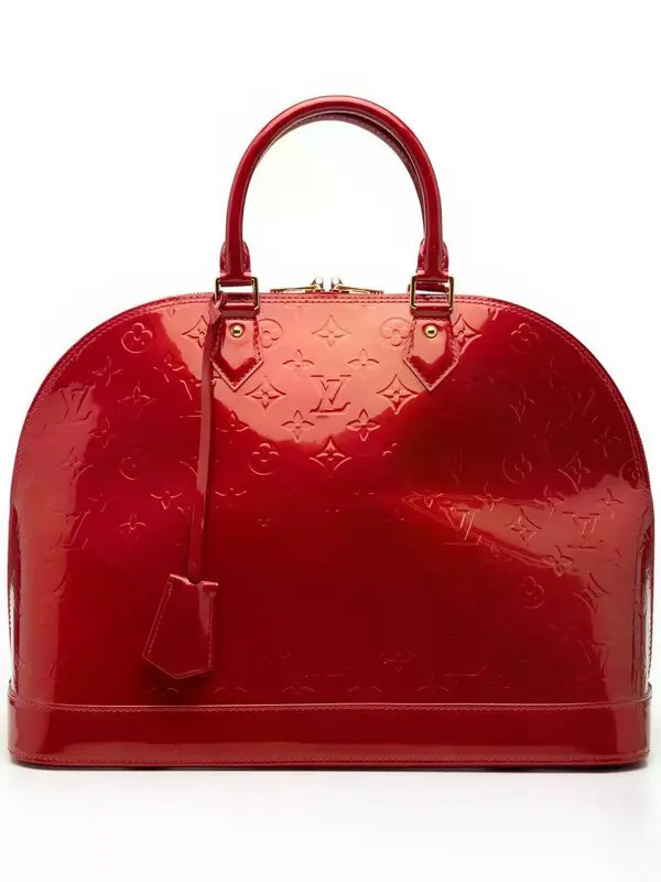 LOUIS VUITTON Monogram Vernis Alma Gm Handbag - Red