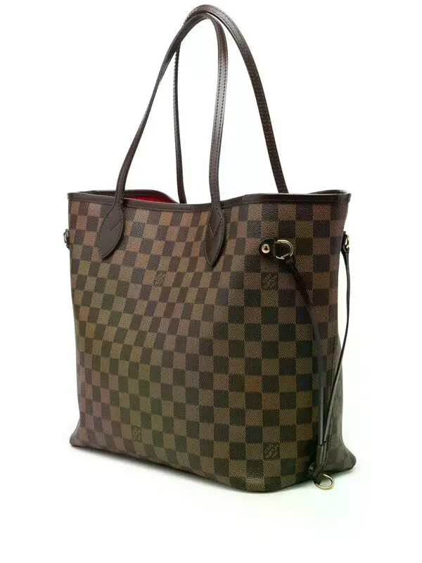LOUIS VUITTON Damier Ebene Neverfull Mm Tote Bag - Brown