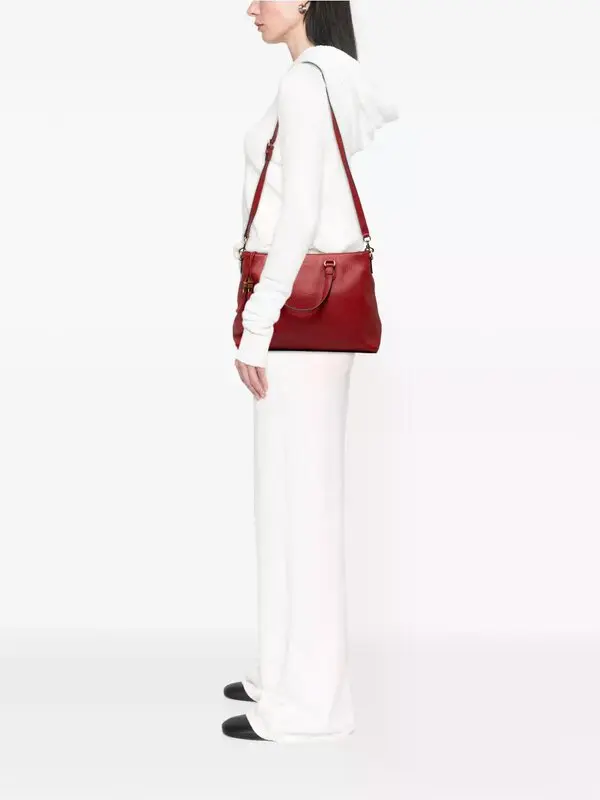 Gucci Leather Bamboo Tassel Satchel - Red