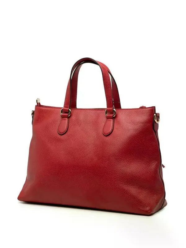 Gucci Leather Bamboo Tassel Satchel - Red