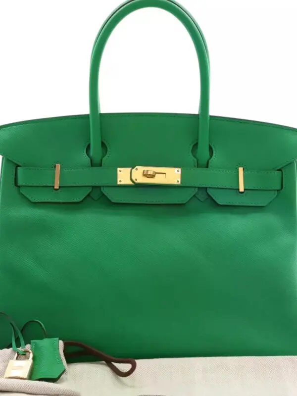 Hermès 30 Cm Birkin Retourne Handbag - Green