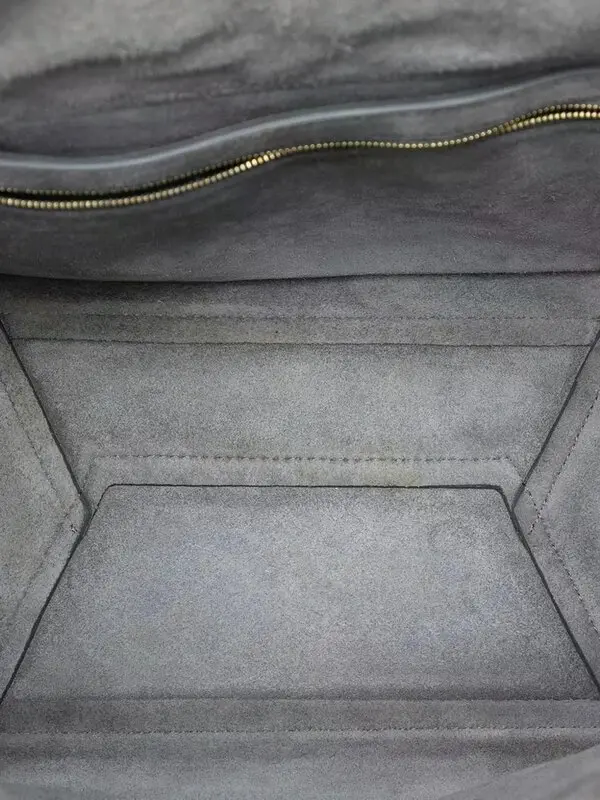 Celine Leather Sangle Bucket Bag - Grey