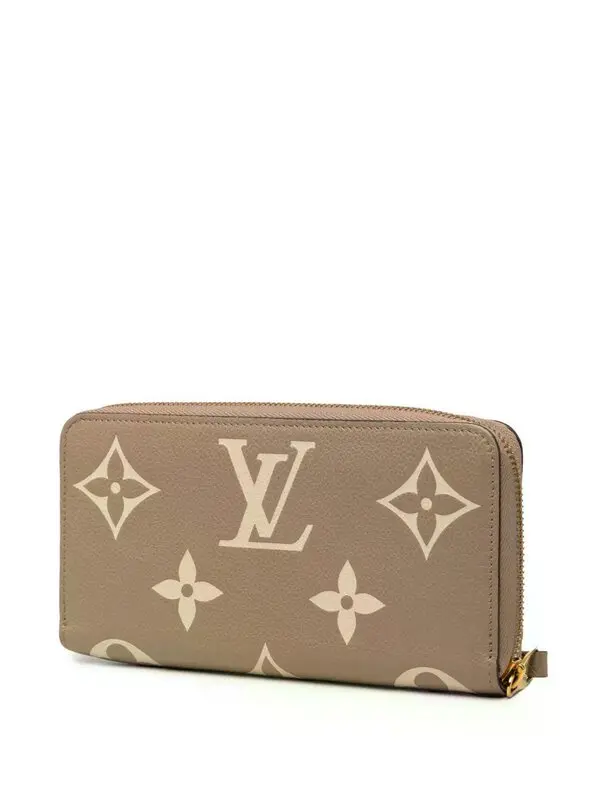 LOUIS VUITTON 2020 Bicolor Monogram Empreinte Giant Zippy Wallet Long Wallets - Brown