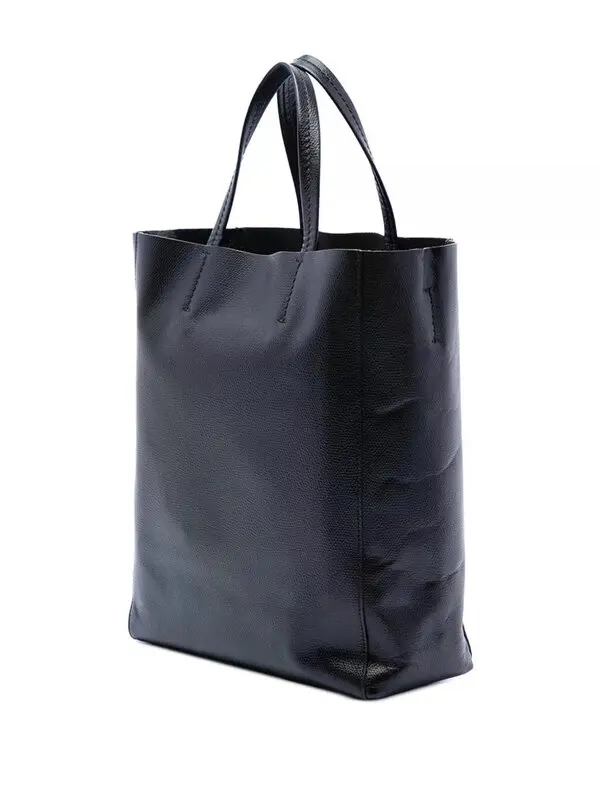 Celine Small Grained Calfskin Vertical Cabas Satchel - Black