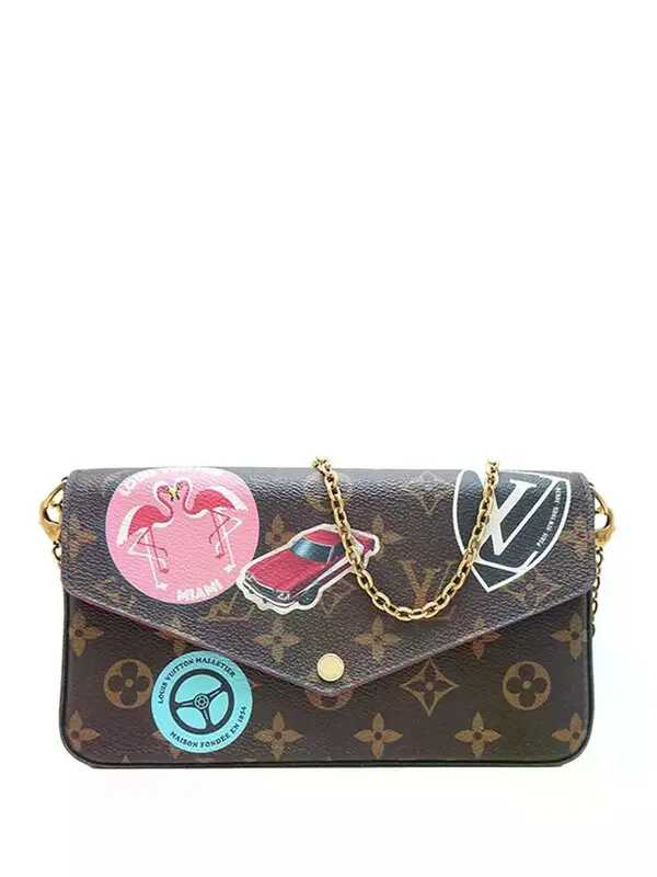 LOUIS VUITTON Monogram World Tour Pochette Felicie - Brown