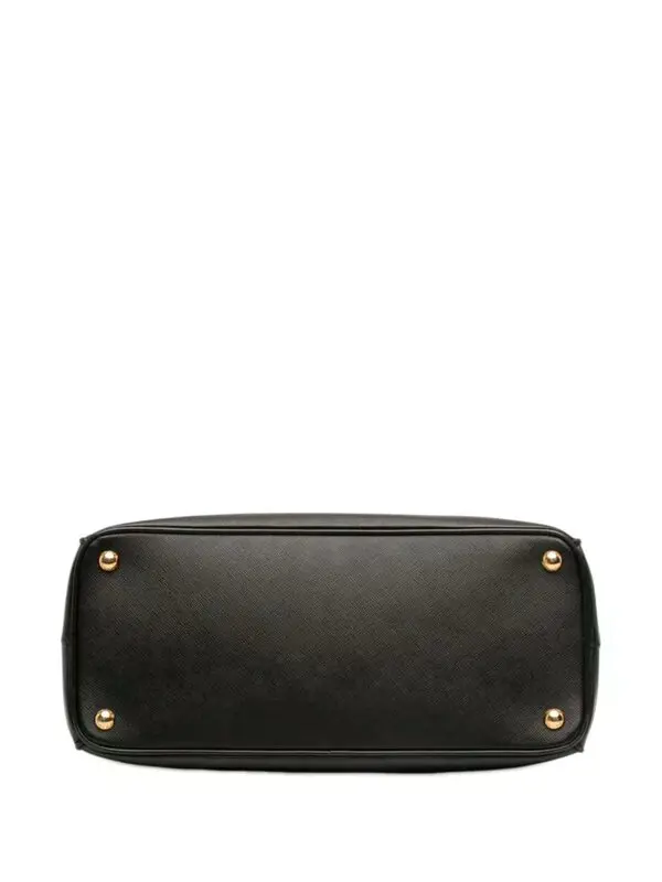 Prada Saffiano Lux Galleria Double Zip Satchel - Black