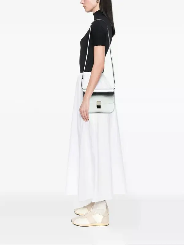 Celine 2015 Medium Calfskin Classic Box Crossbody Bag - Silver