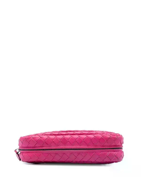 Bottega Veneta Mini Nappa Intrecciato Expandable Chain Flap Crossbody Bag - Pink