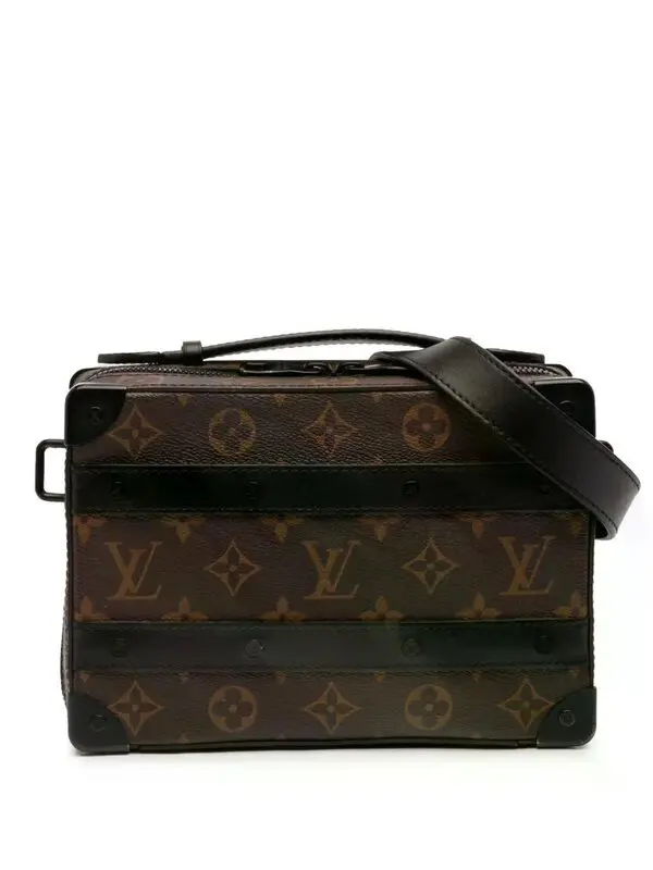 LOUIS VUITTON Monogram Macassar Handle Soft Trunk Satchel