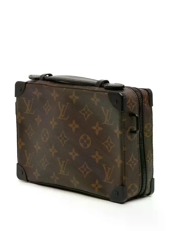 LOUIS VUITTON Monogram Macassar Handle Soft Trunk Satchel