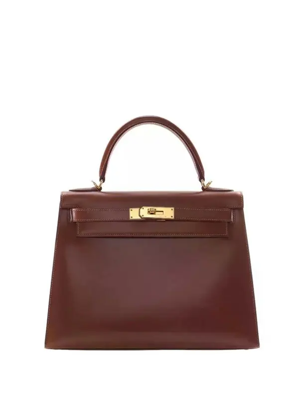 Hermès Box Calf Kelly Sellier 28 Satchel - Brown