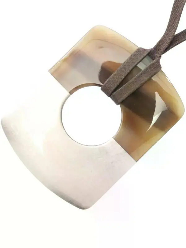 Hermès Dalva Pendant Necklace In Lacquered Buffalo Horn