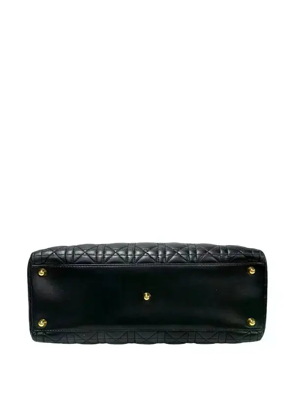Dior Lambskin Cannage Lady Satchel - Black