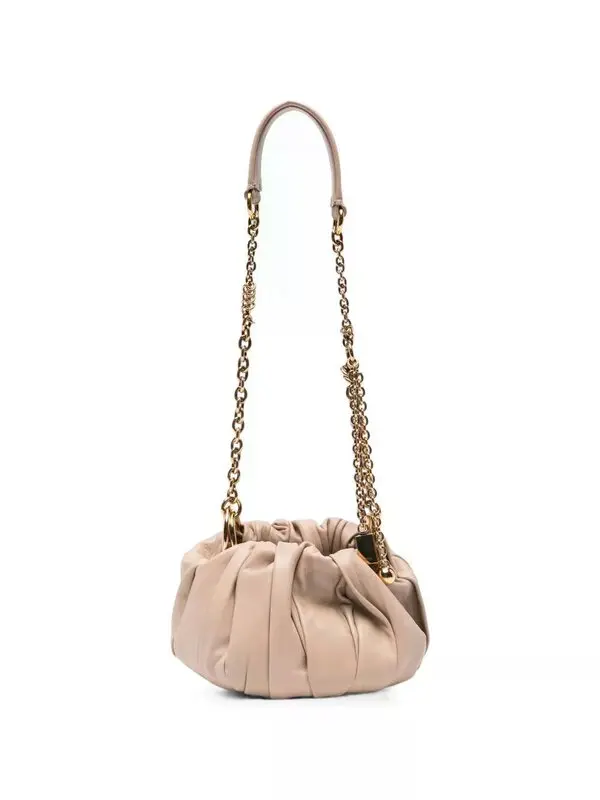 Chloé Plissé Leather Shoulder Bag - Neutrals
