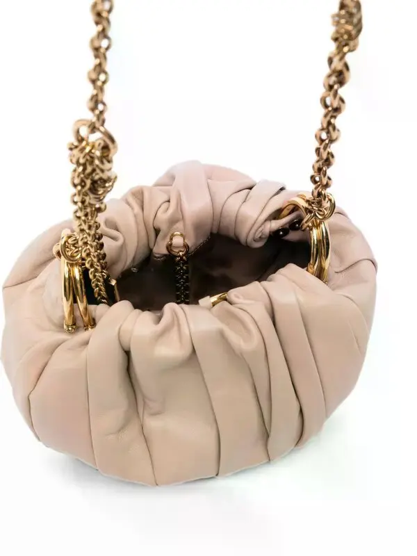 Chloé Plissé Leather Shoulder Bag - Neutrals
