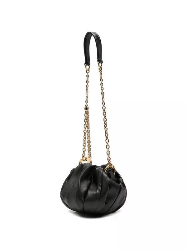 Chloé Plissé Pleated Shoulder Bag - Black