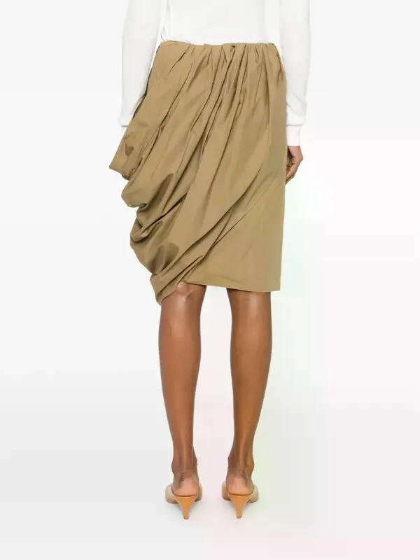 Chloé Draped Pleated Skirt - Green