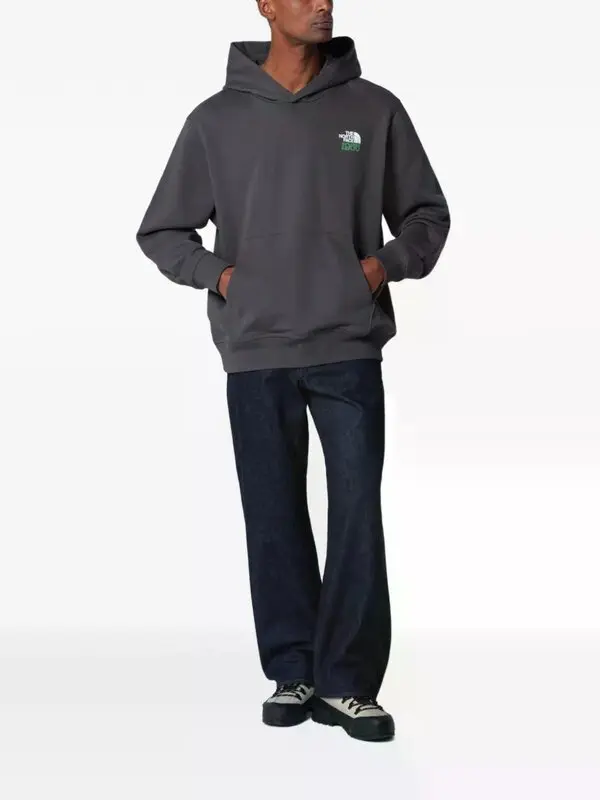 The North Face Logo Print Pouch Pocket Hoodie
