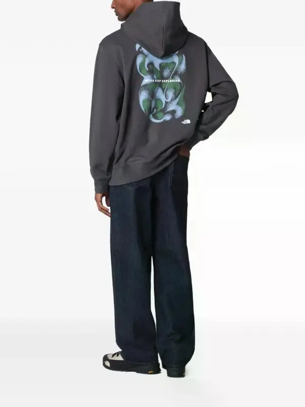 The North Face Logo Print Pouch Pocket Hoodie