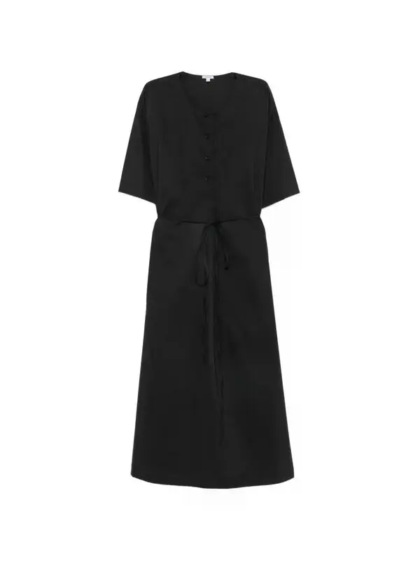 Aspesi Belted Short-sleeve Midi Shirt Dress