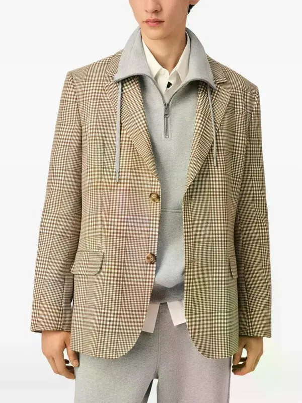 AMI Paris Wool Prince Of Wales Straight Jacket