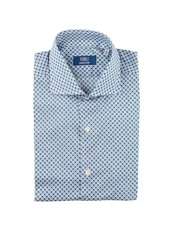 Fedeli Geometric-print Button-up Shirt