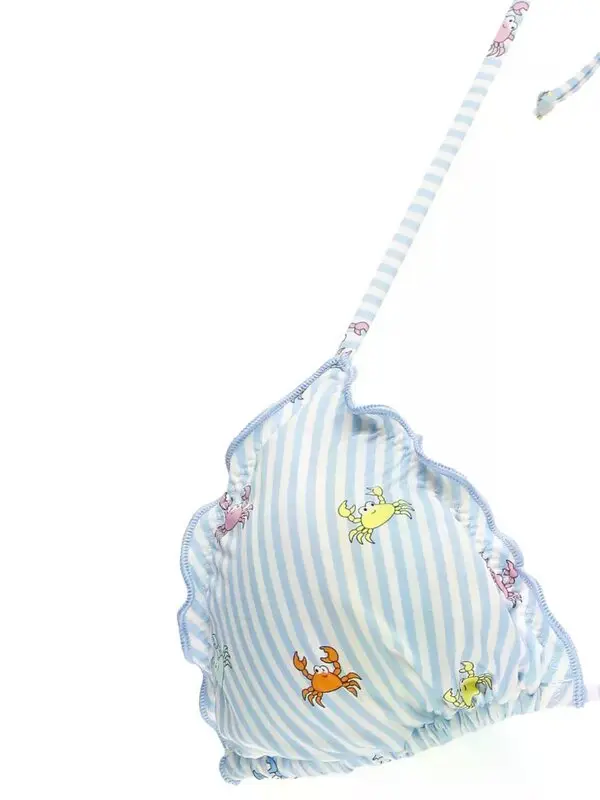 MC2 SAINT BARTH Striped Crab Print Bikini